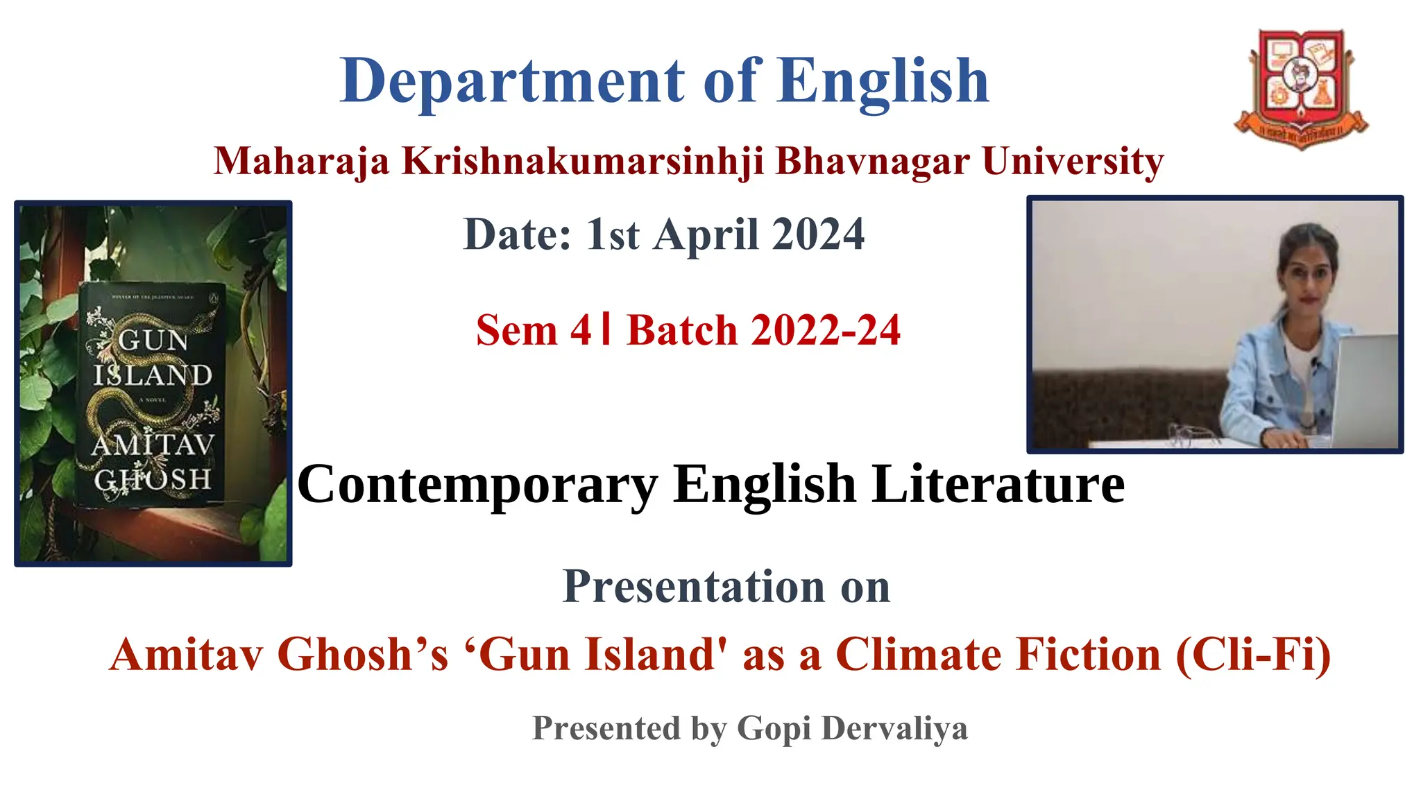 'Gun Island' by Amitav Ghosh-Contemporary Literature | PPT