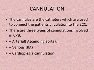 Conduct of cardiopulmonary bypass in cardiac patient | PPT