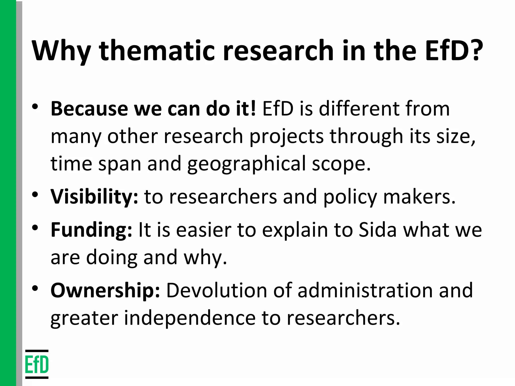 Gunnar 1 Introduction What Is Efd Today | PPT