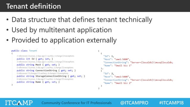 Multi-tenant web applications with ASP.NET Core | PPT