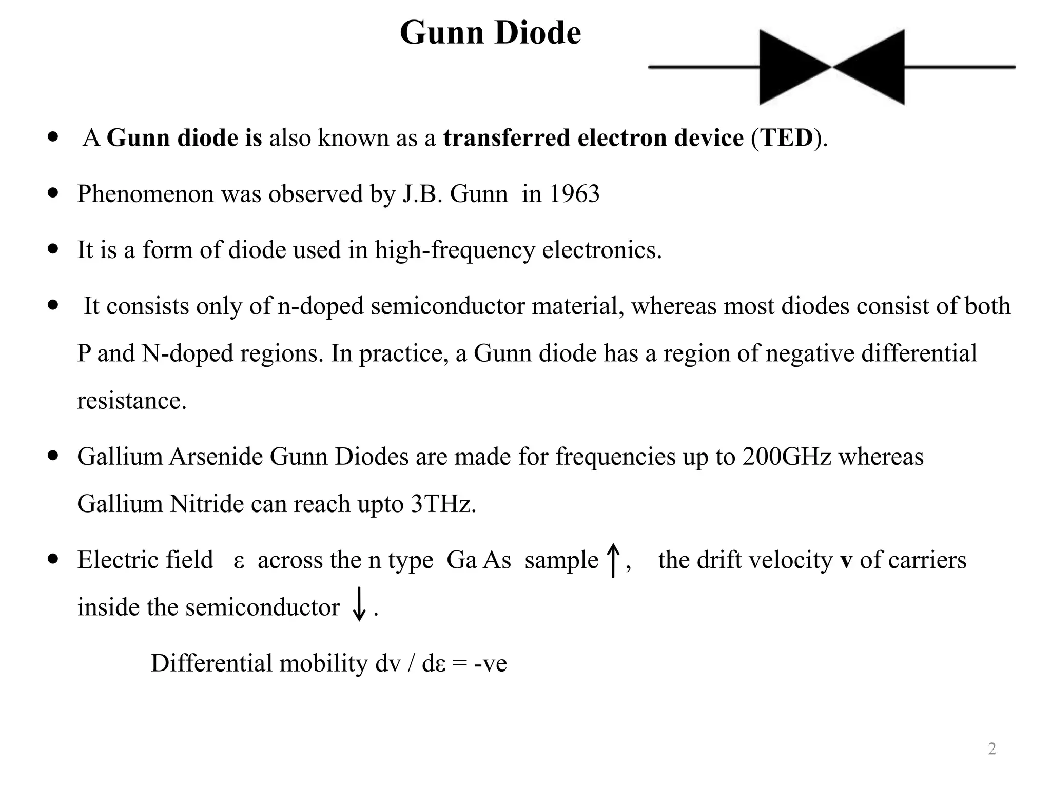 Gunn diode | PPTX
