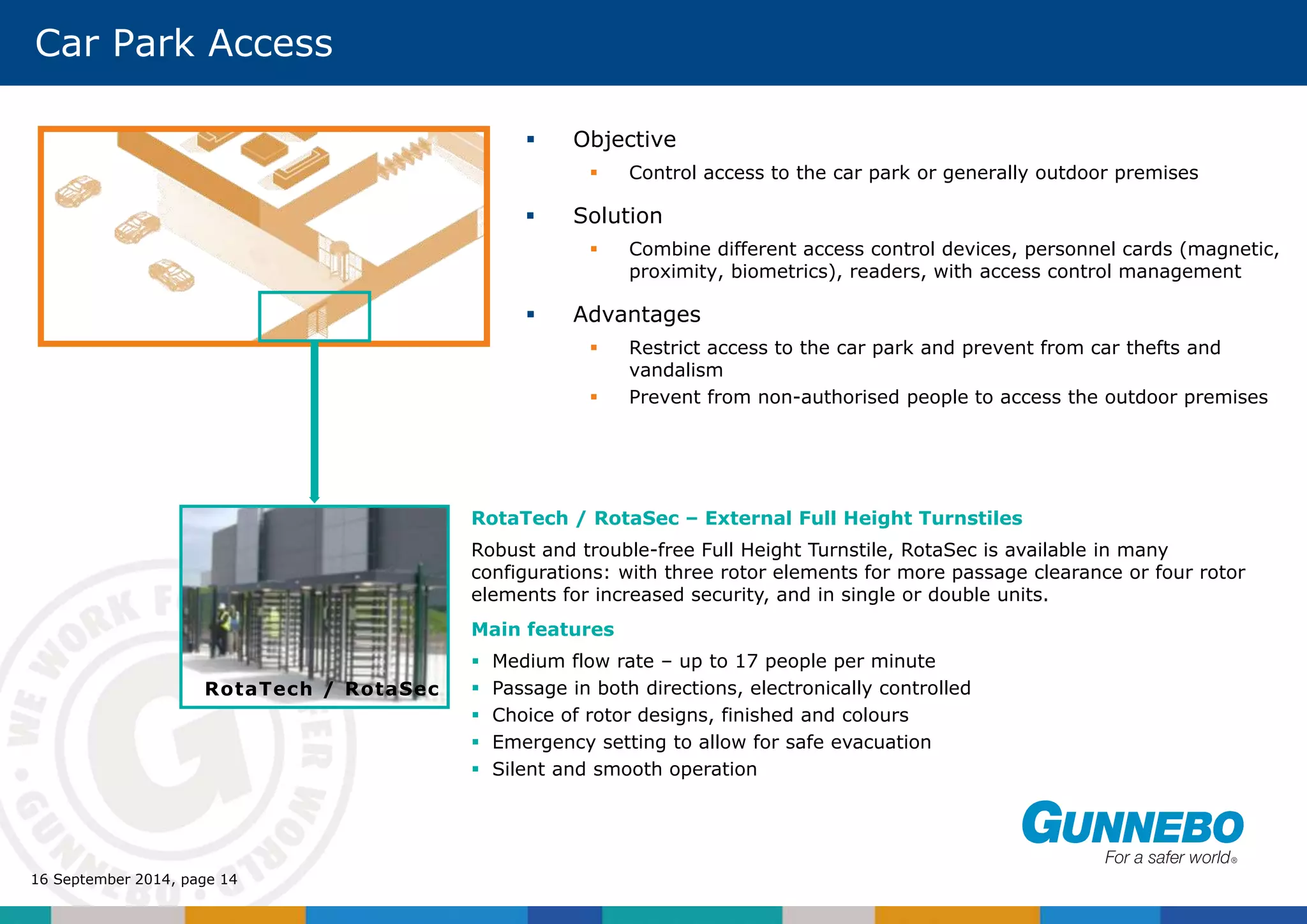Gunnebo entrance control introduction gunnebo | PPTX