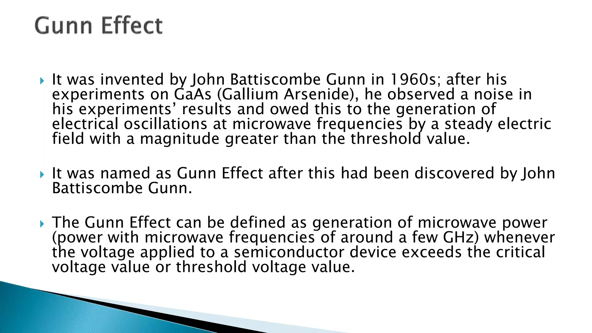 Gunn Diode | PPTX