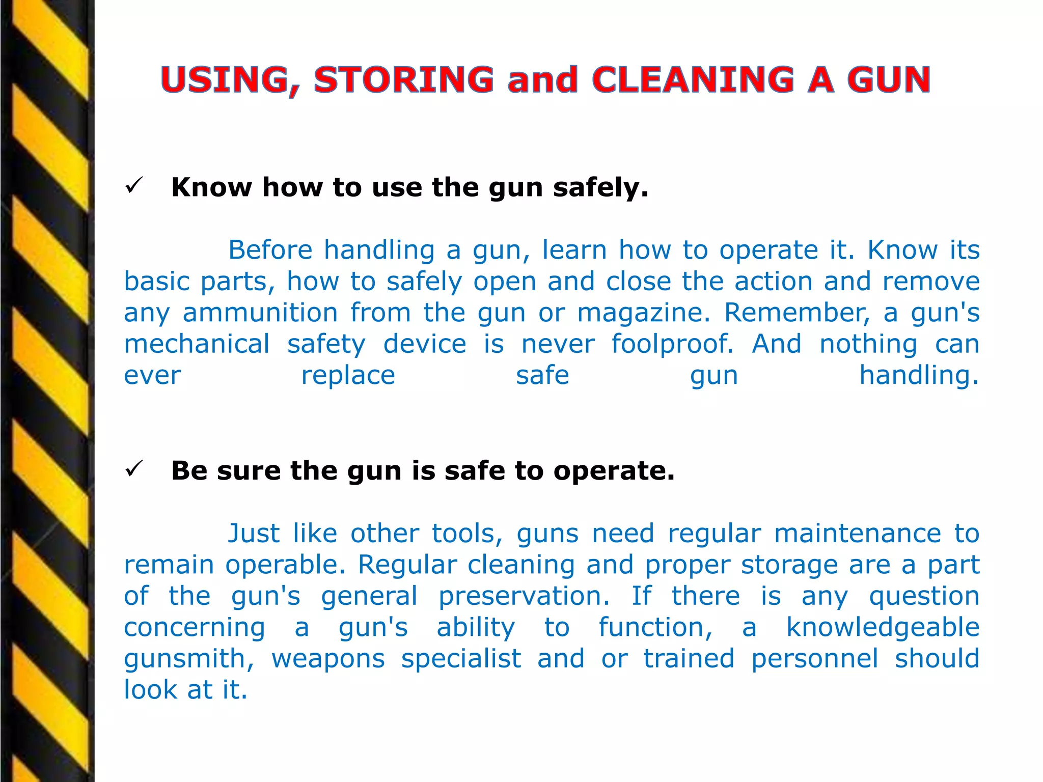 Gun Safety Handling | PPT