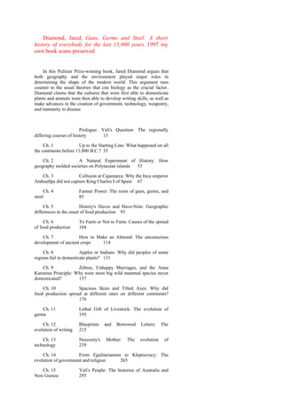 Guns, Germs, And Steel | PDF