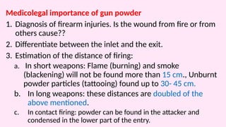 Gun shot injuries PRESENTATION | PPTX