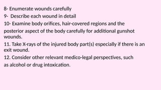 Gun shot injuries PRESENTATION | PPTX