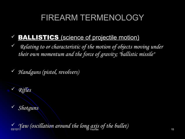 Gun shot injury | PPT | Arms & Ammunition | Sensitive Topics