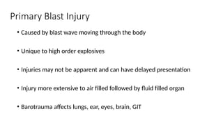 Gun Shot Injury for undergradutes and allied courses | PPT