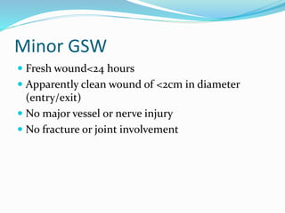 Evaluation and Management of Wartime Civilian Gunshot Wounds of ...