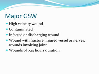 Evaluation and Management of Wartime Civilian Gunshot Wounds of ...