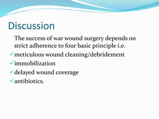 Evaluation and Management of Wartime Civilian Gunshot Wounds of ...