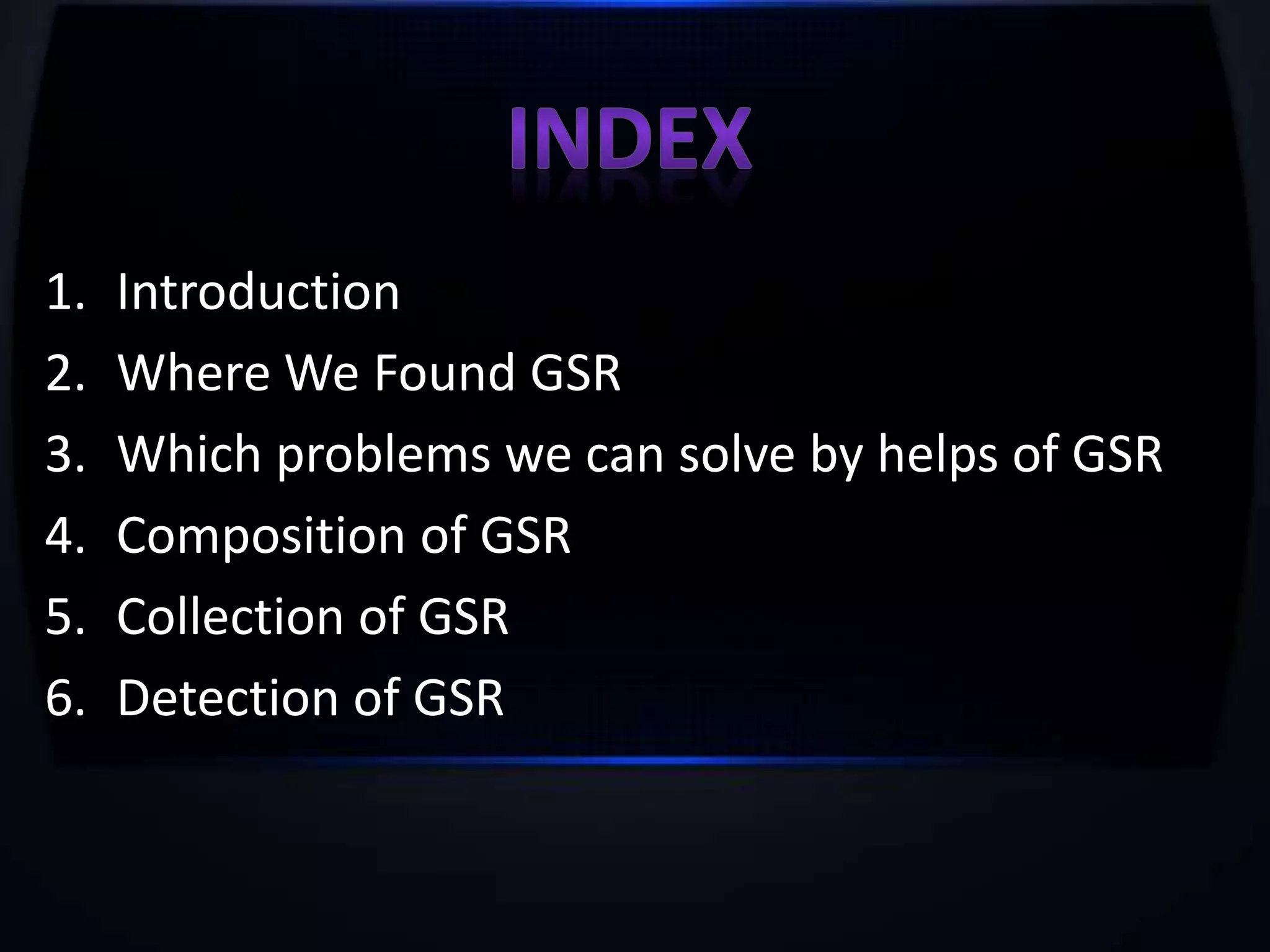 Gun shot residue | PPTX