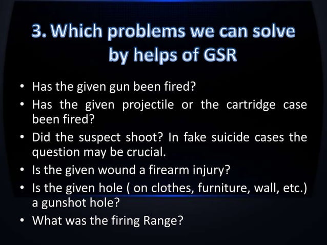 Gun shot residue | PPTX