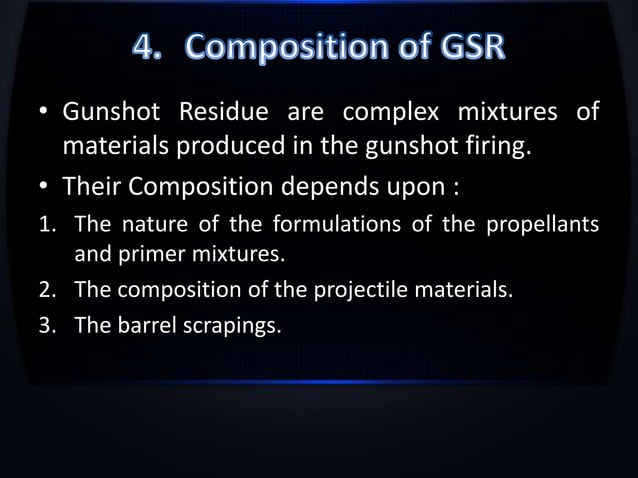 Gun shot residue | PPTX