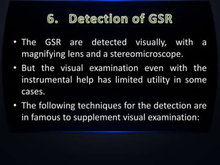 Gun shot residue | PPTX