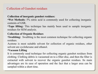 Gunshot residue, forensic analysis and interpretation ppt 03 | PPT