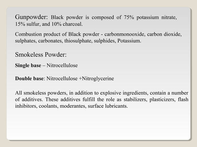 Gunshot residue, forensic analysis and interpretation ppt 03 | PPT ...