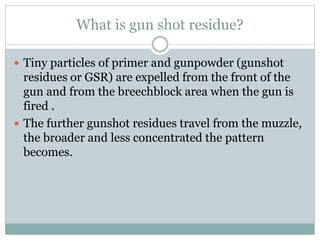 Chemical tests for GSR | PPTX