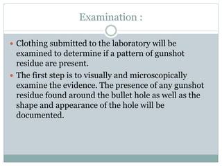 Chemical tests for GSR | PPTX
