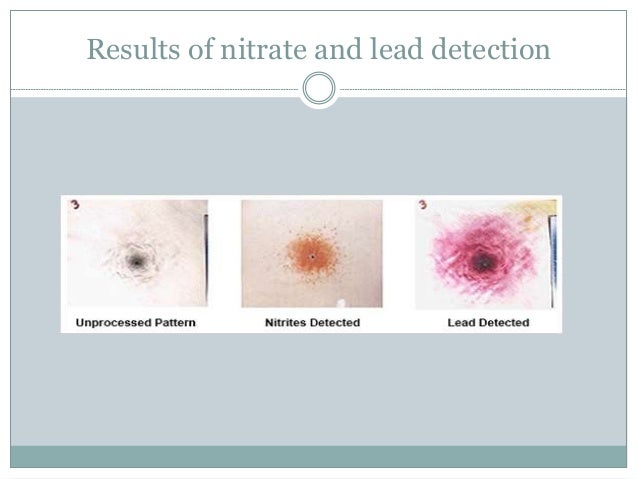 Chemical Tests For Gsr