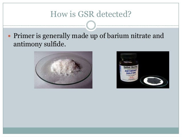 Chemical Tests For Gsr