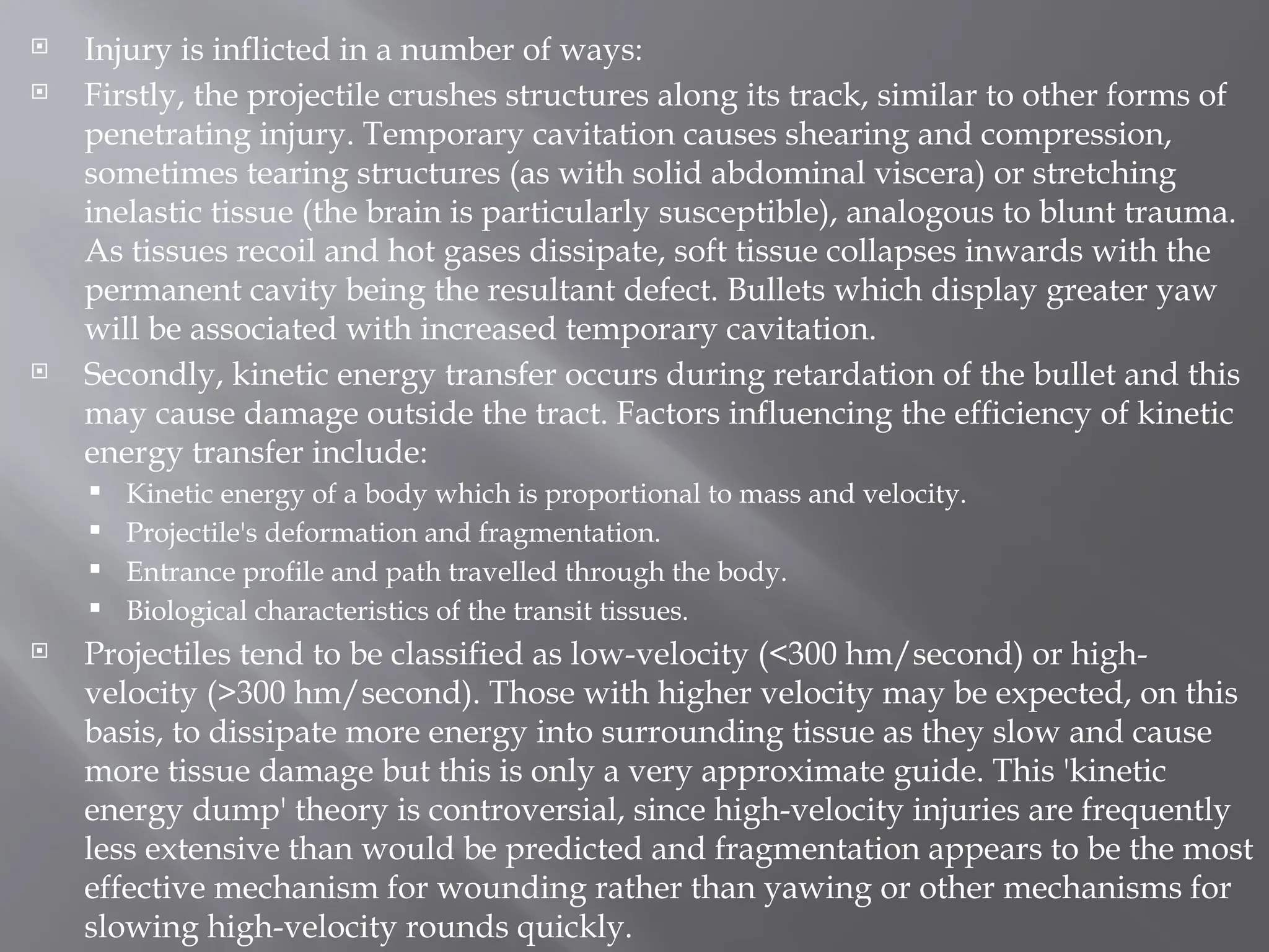 Gunshot Trauma it’s mechanism of injury and it’s classification | PPTX