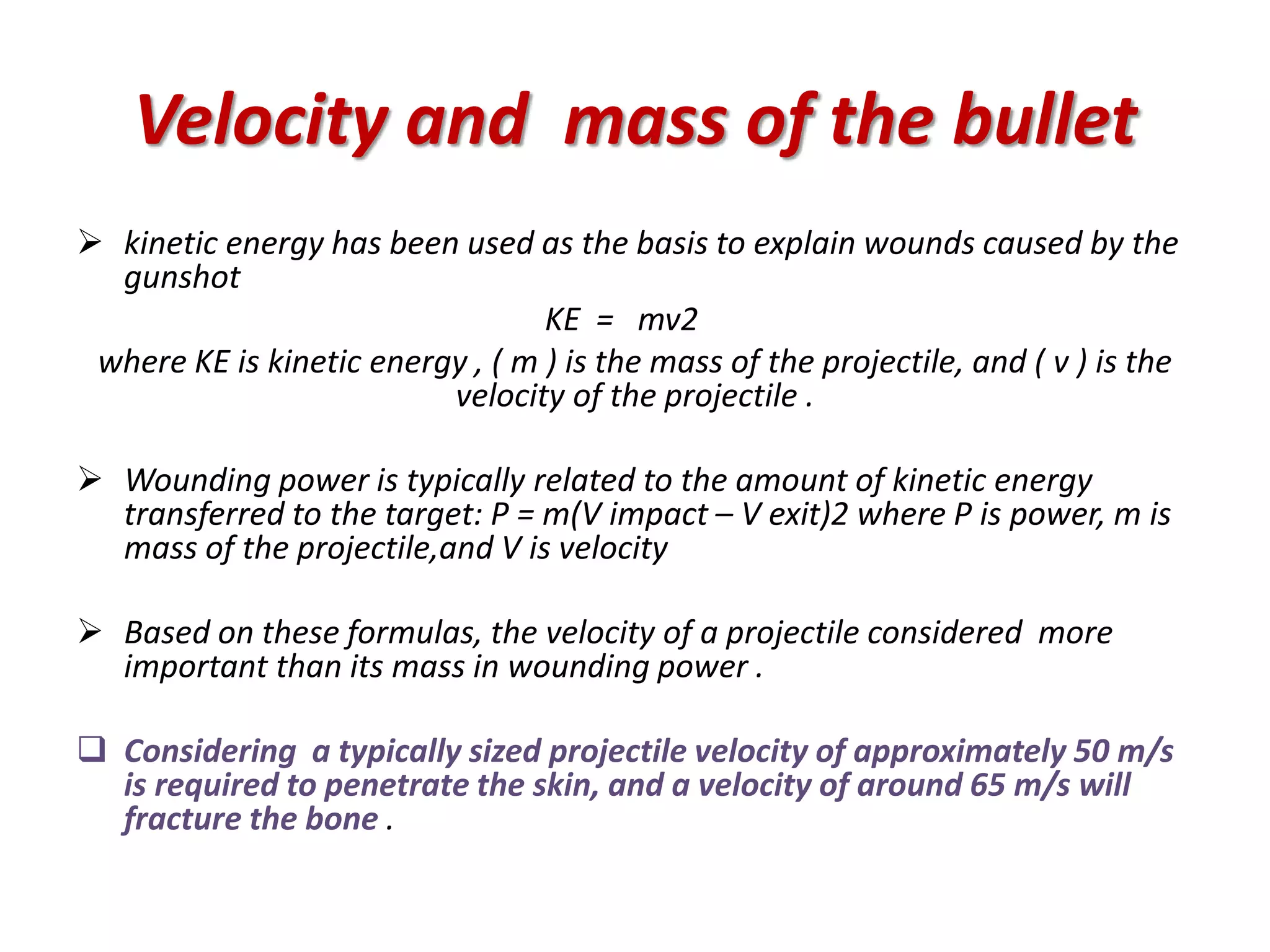 Gun shot wounds | PPTX