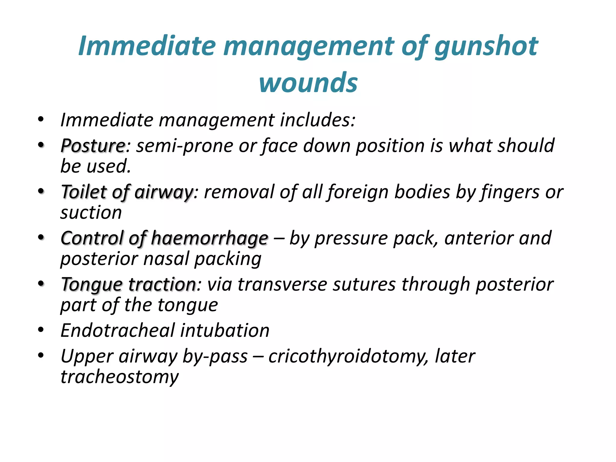 Gun shot wounds | PPT