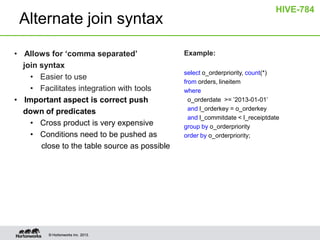 Gunther hagleitner：apache hive & stinger | PDF