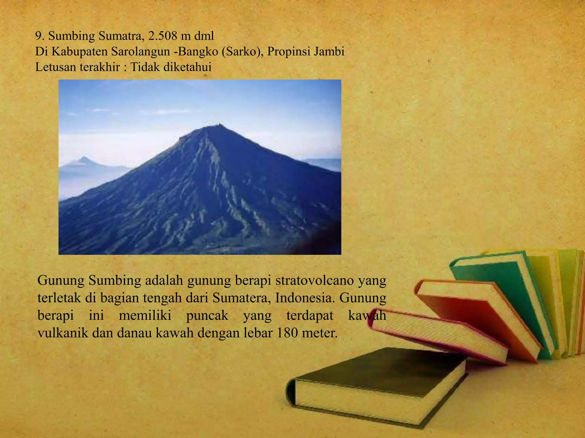 Gunung aktif region sumatera | PPTX