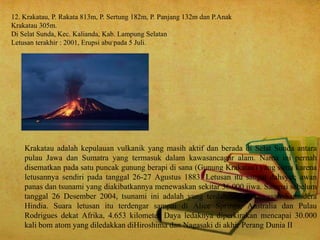 Gunung aktif region sumatera | PPTX