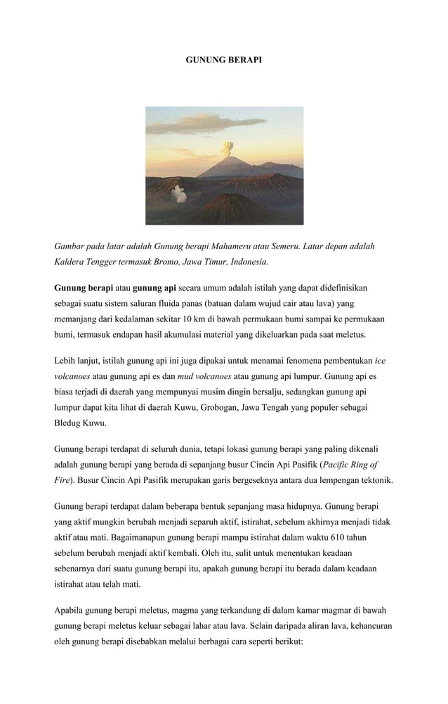 Gunung berapi | PDF