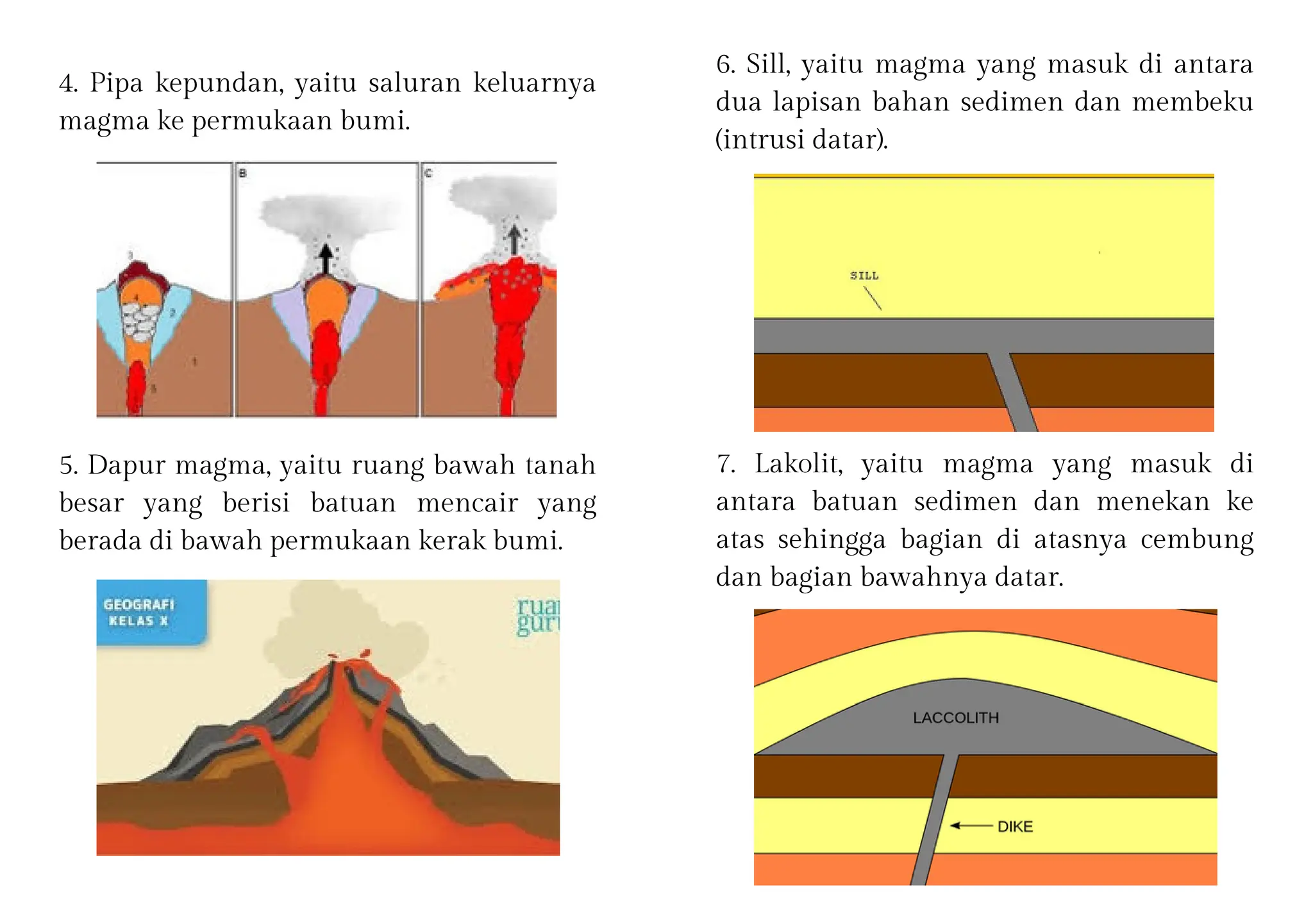 Gunung berapi, struktur, dan jenis jenisnya | PDF