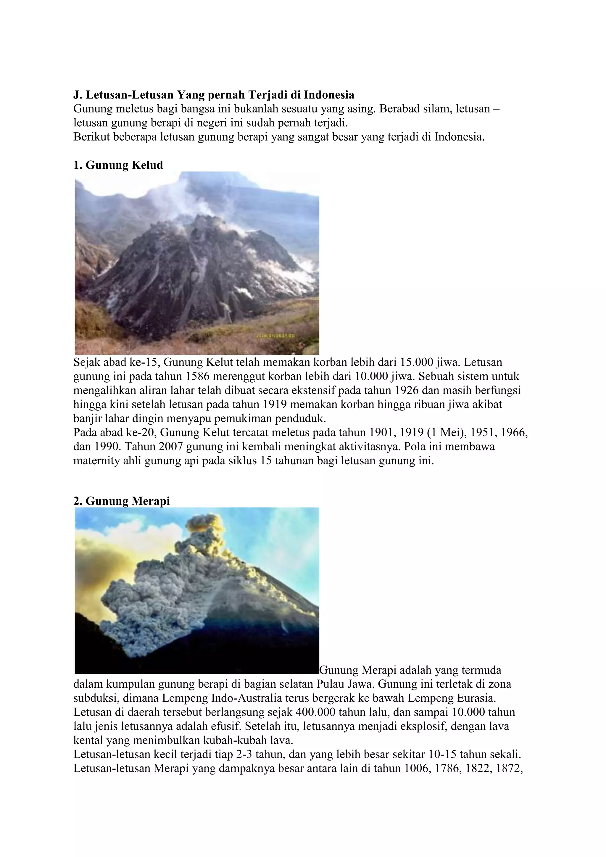 Gunung meletus | DOCX