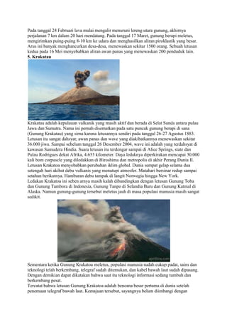 Gunung meletus | DOCX