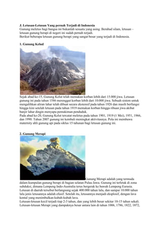 Gunung meletus | DOCX