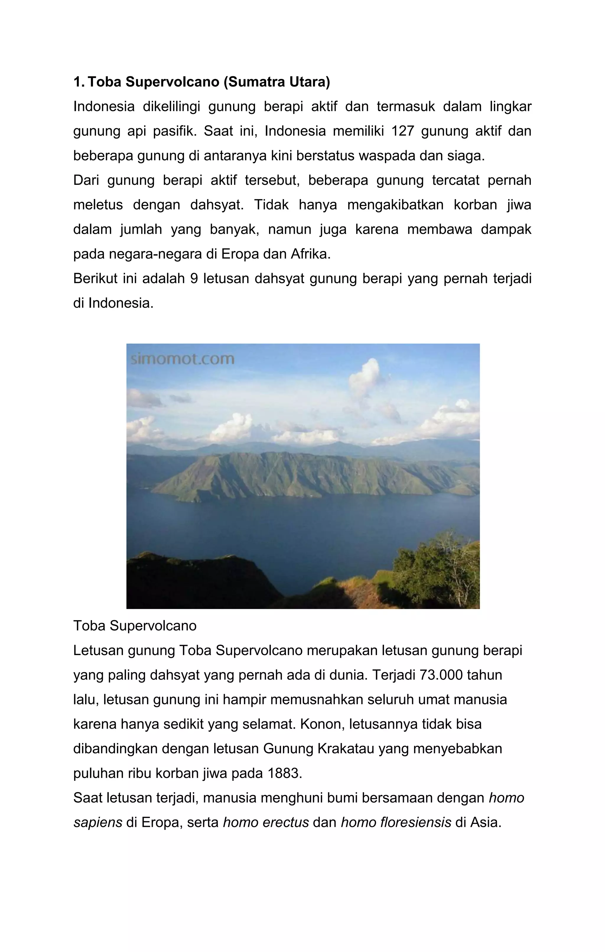 Gunung meletus | DOCX