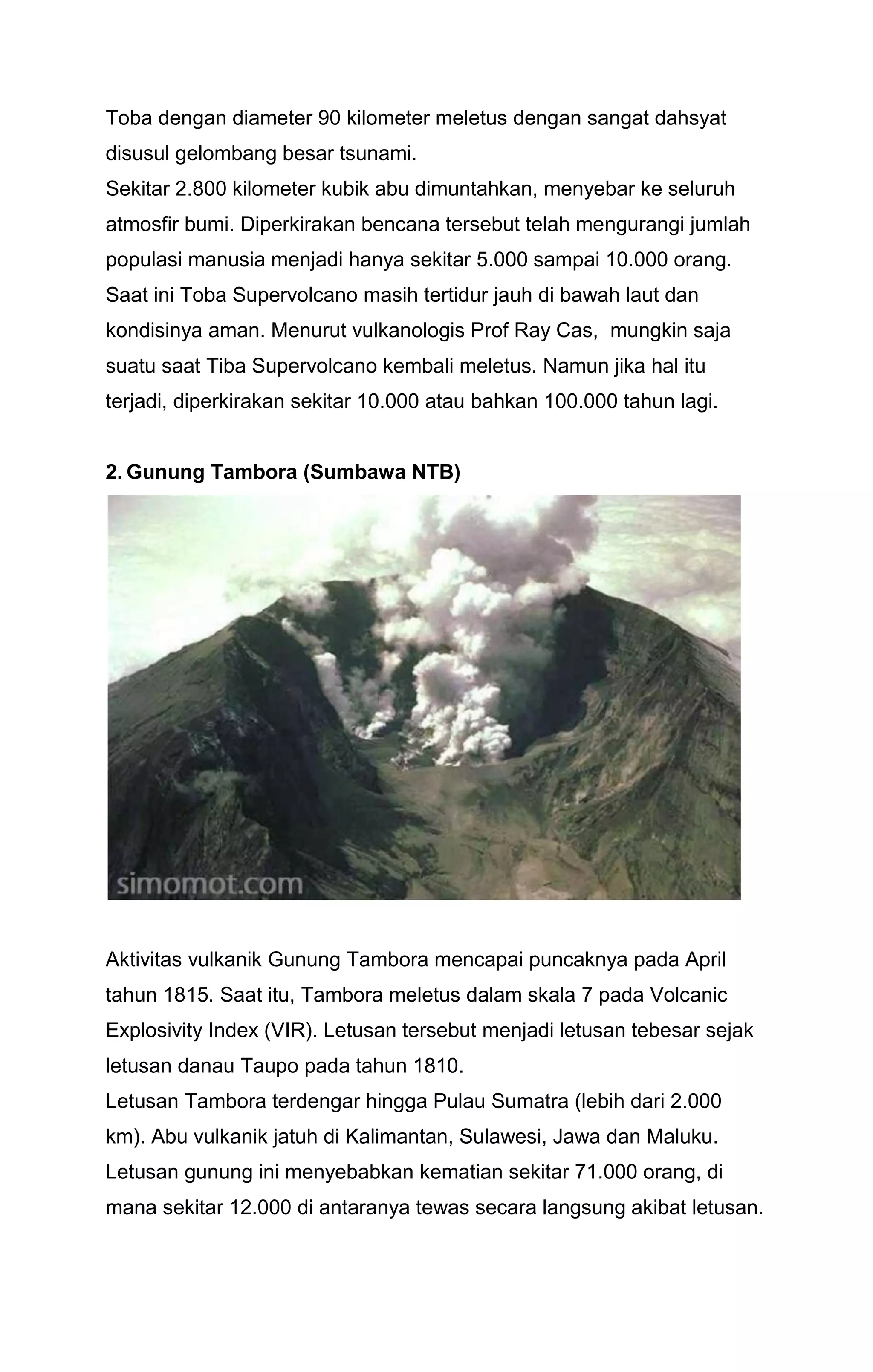 Gunung meletus | DOCX