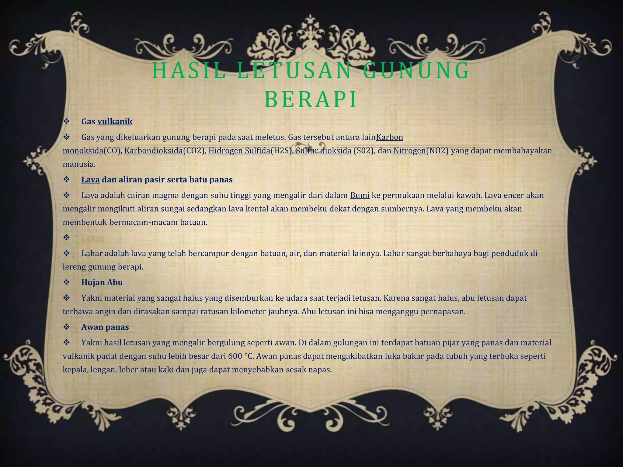 Gunung meletus | PPTX