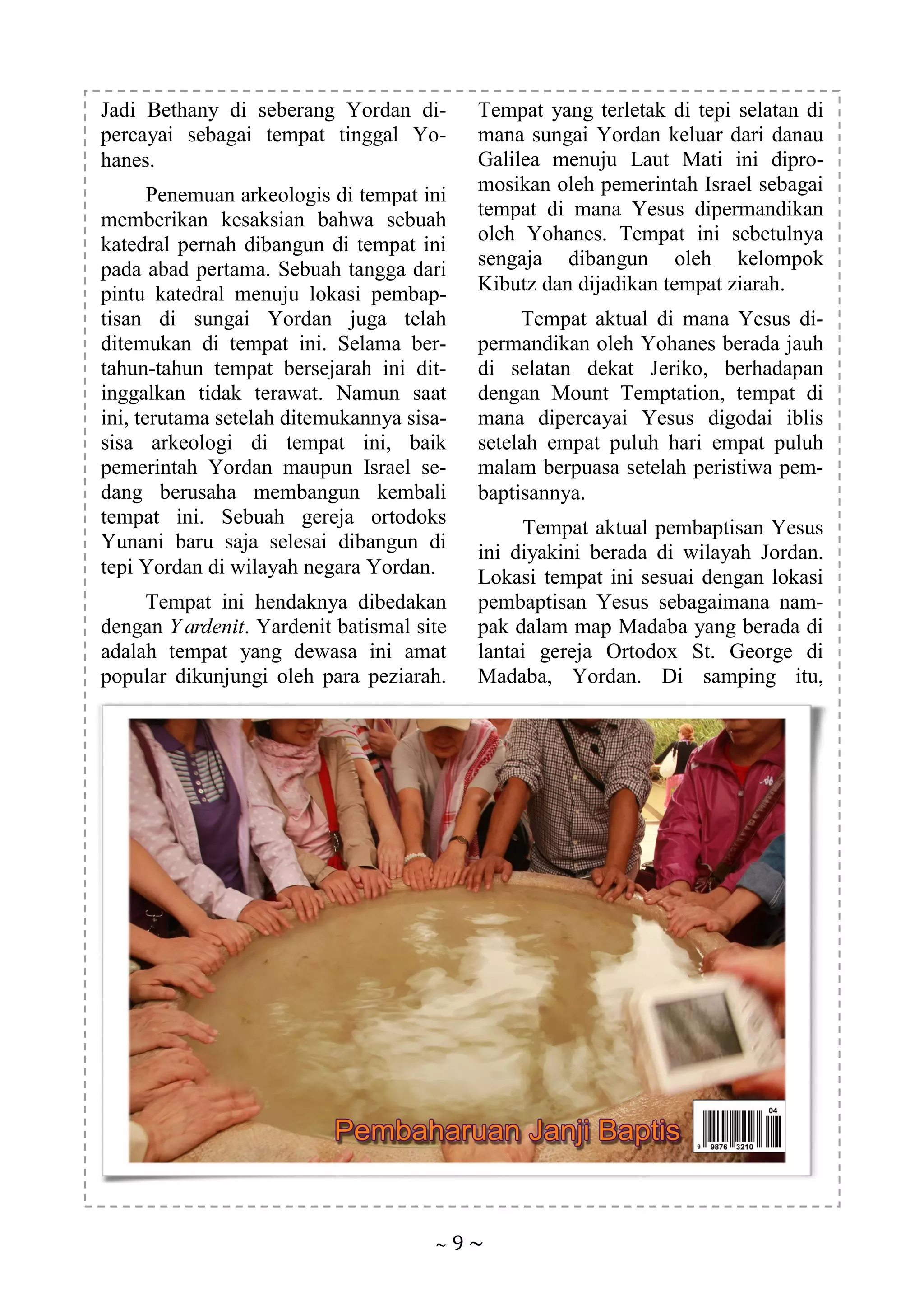 Gunung Nebo, Madaba, Sungai Yordan | PDF