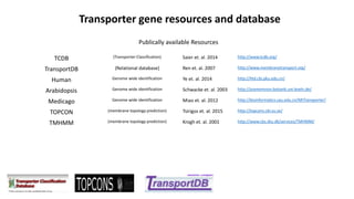 Gunvant transporter database pag 2016 v2 | PPT