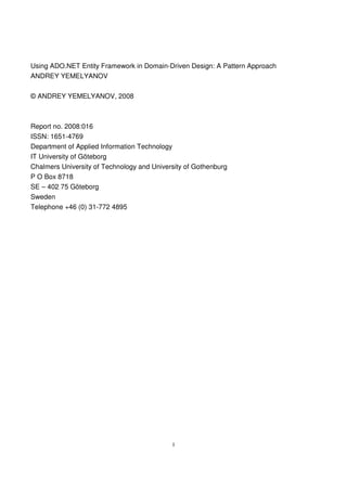 Using ADO.NET Entity Framework in Domain Driven Design: A Pattern ...