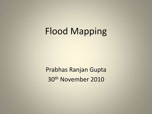 Flood Mapping using GIS | PPTX
