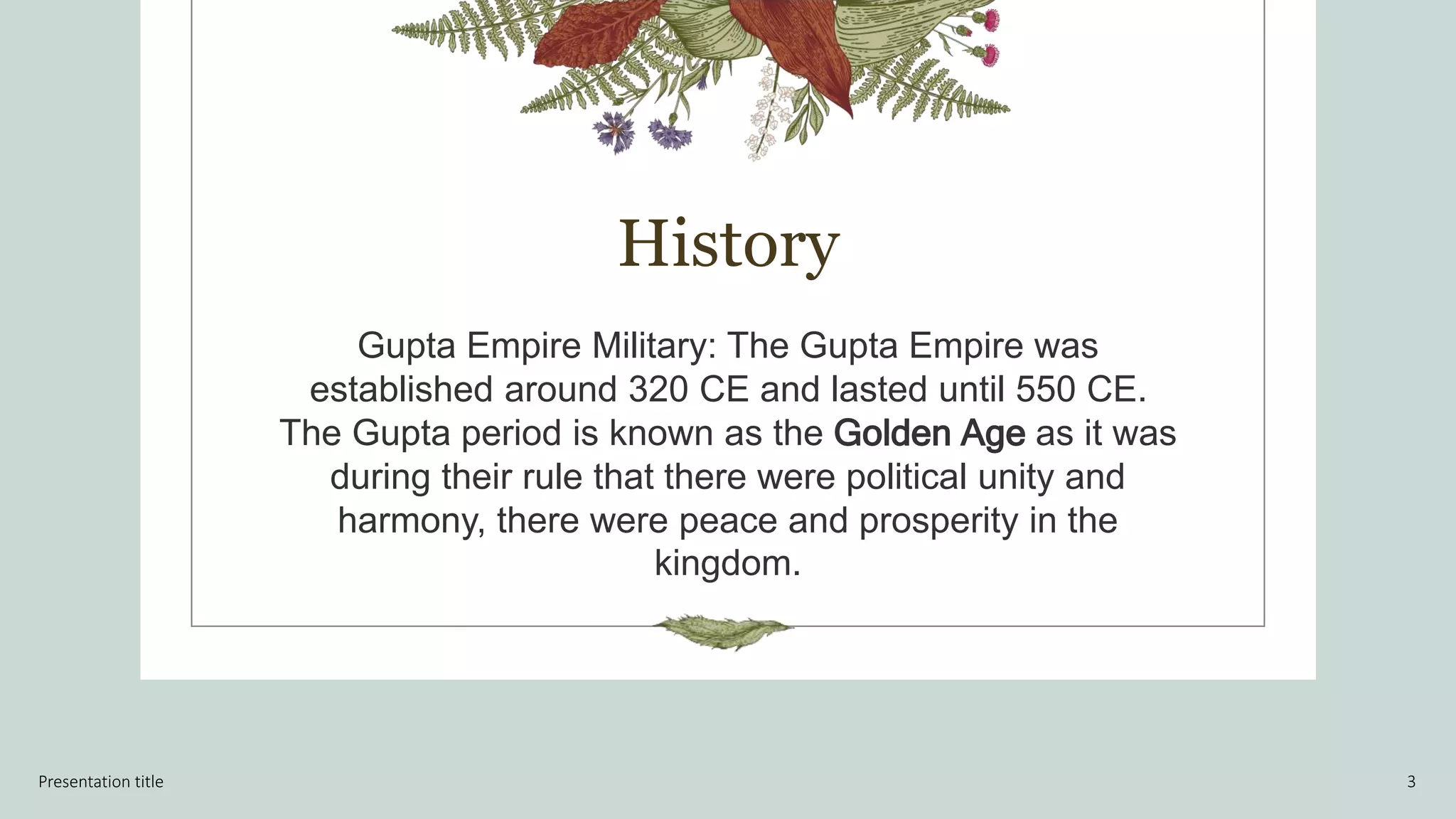 Gupta empire and military warfare | PPTX