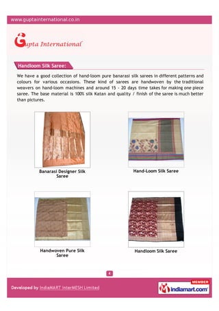 Gupta International, Varanasi, Saree | PDF