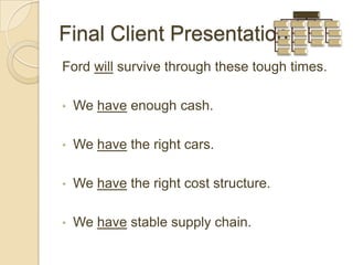 Ford Motors SCQ Analysis | PPT