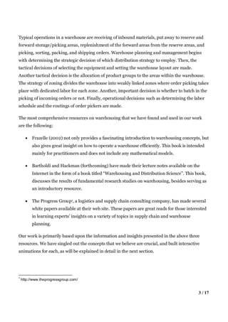 Demonstrating warehousing concepts through interactive animations | PDF