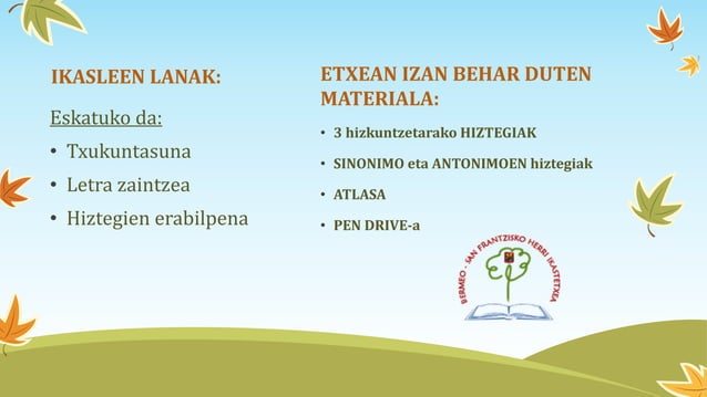 Gurasoekin bilera 2017 2018 | PPT