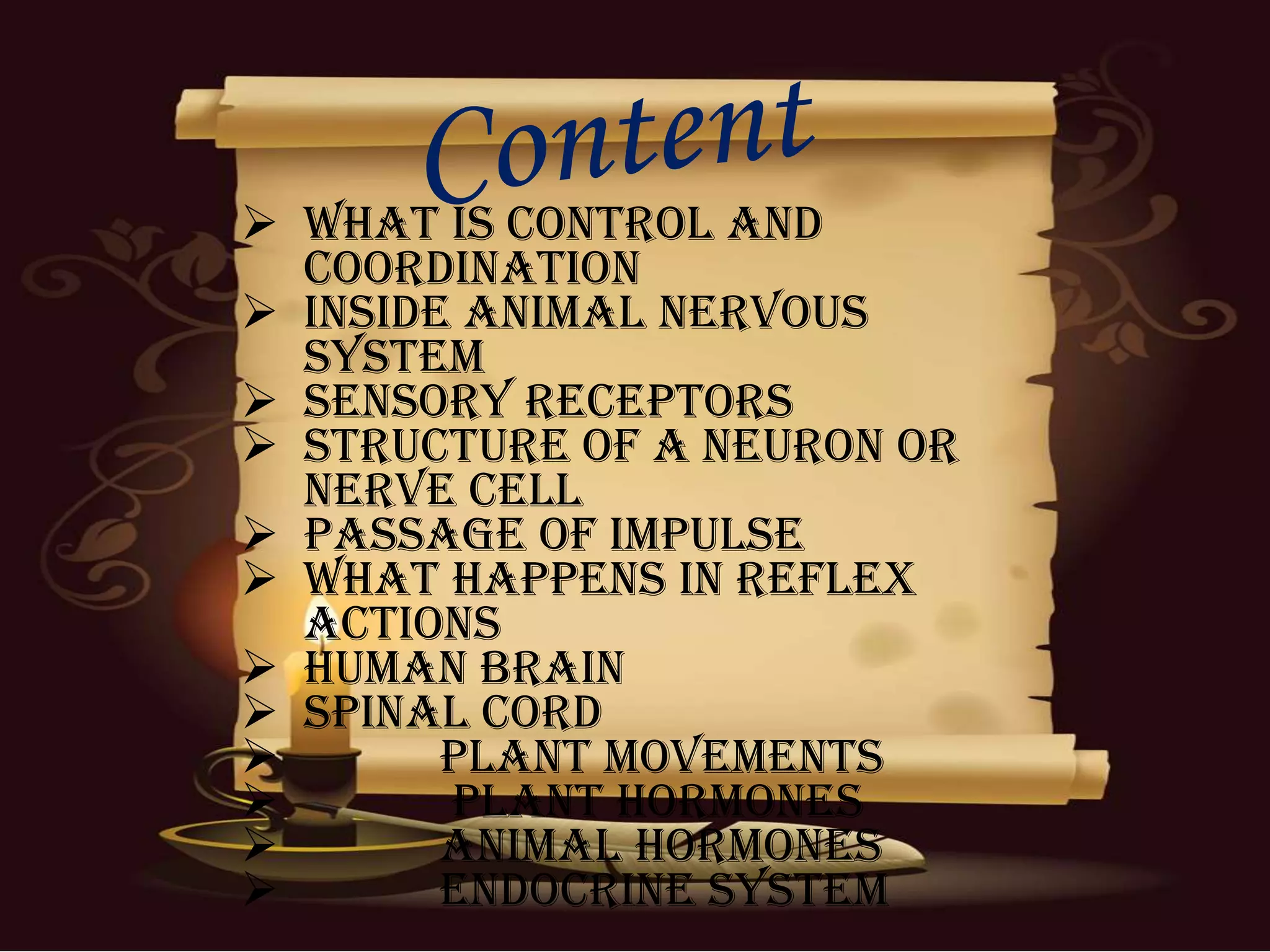 control and coordination | PPTX